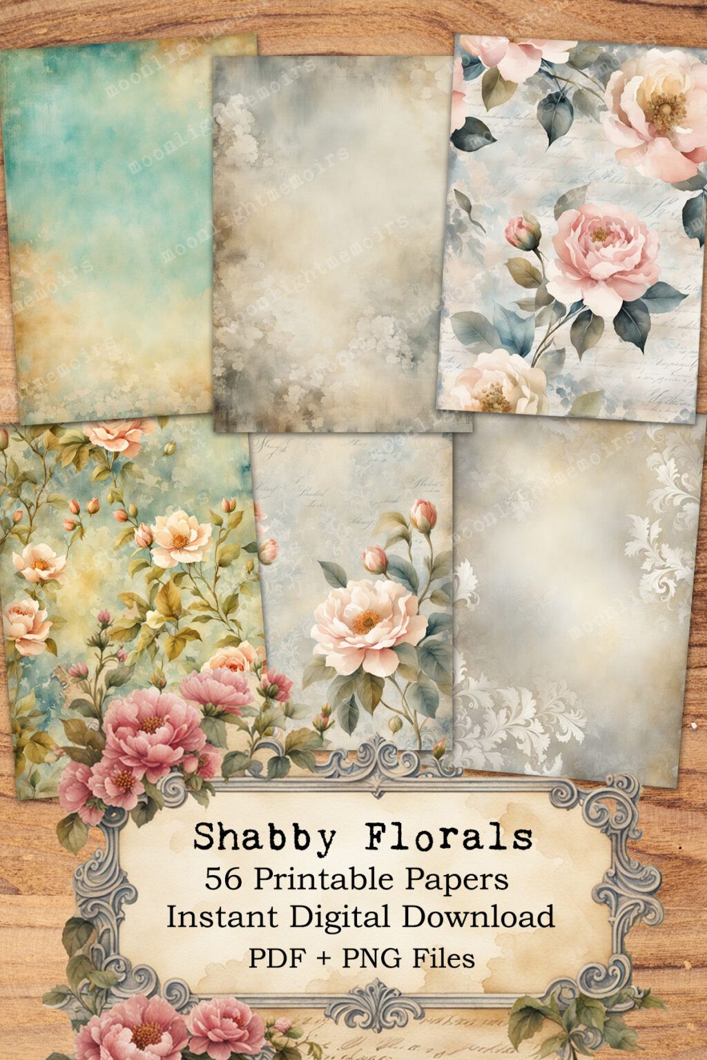 Sunny Tones - Printable Collage Papers (PDF + PNG) - Moonlight Memoirs