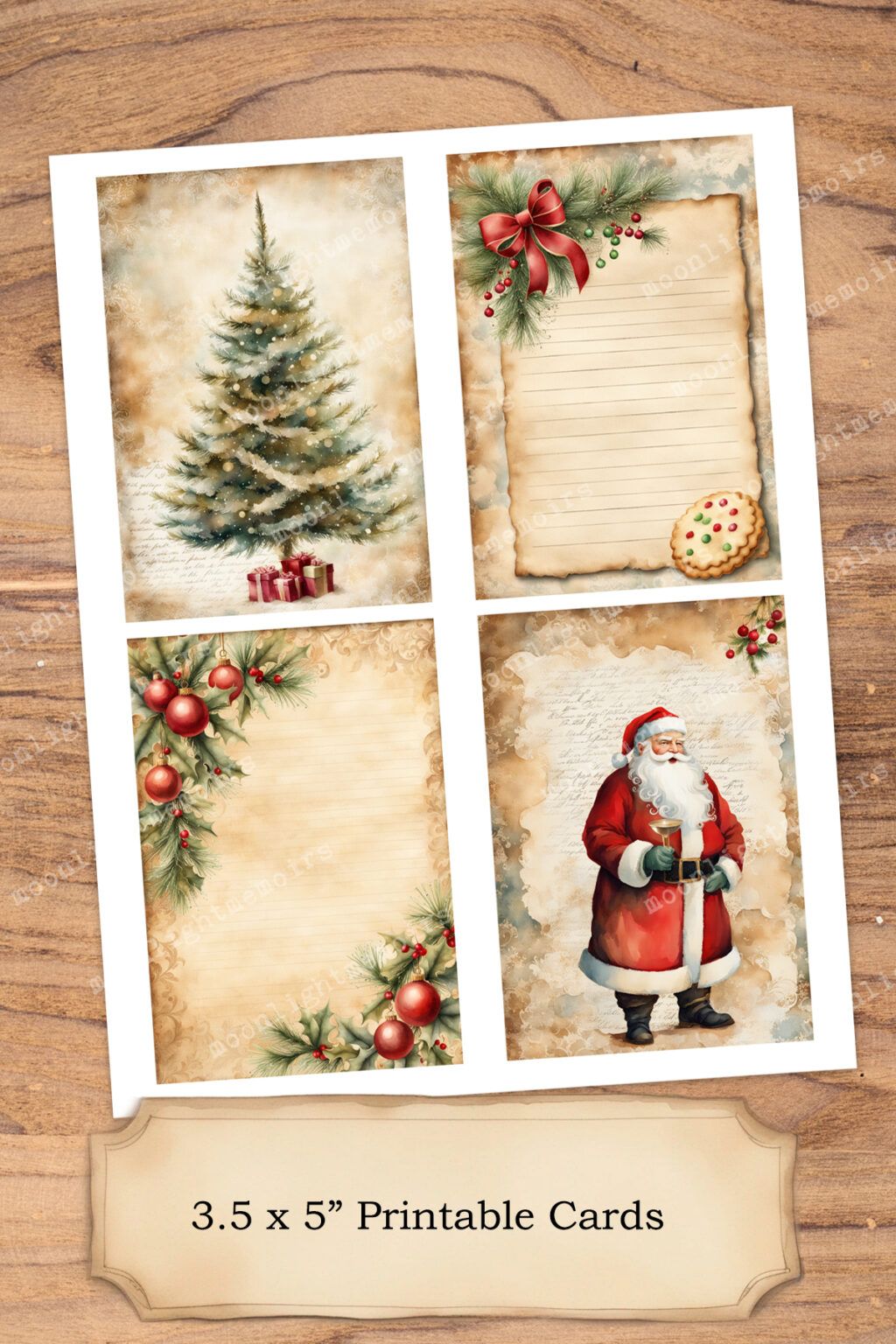 Vintage Christmas - Printable Christmas Junk Journal Kit - Pages, Tags ...