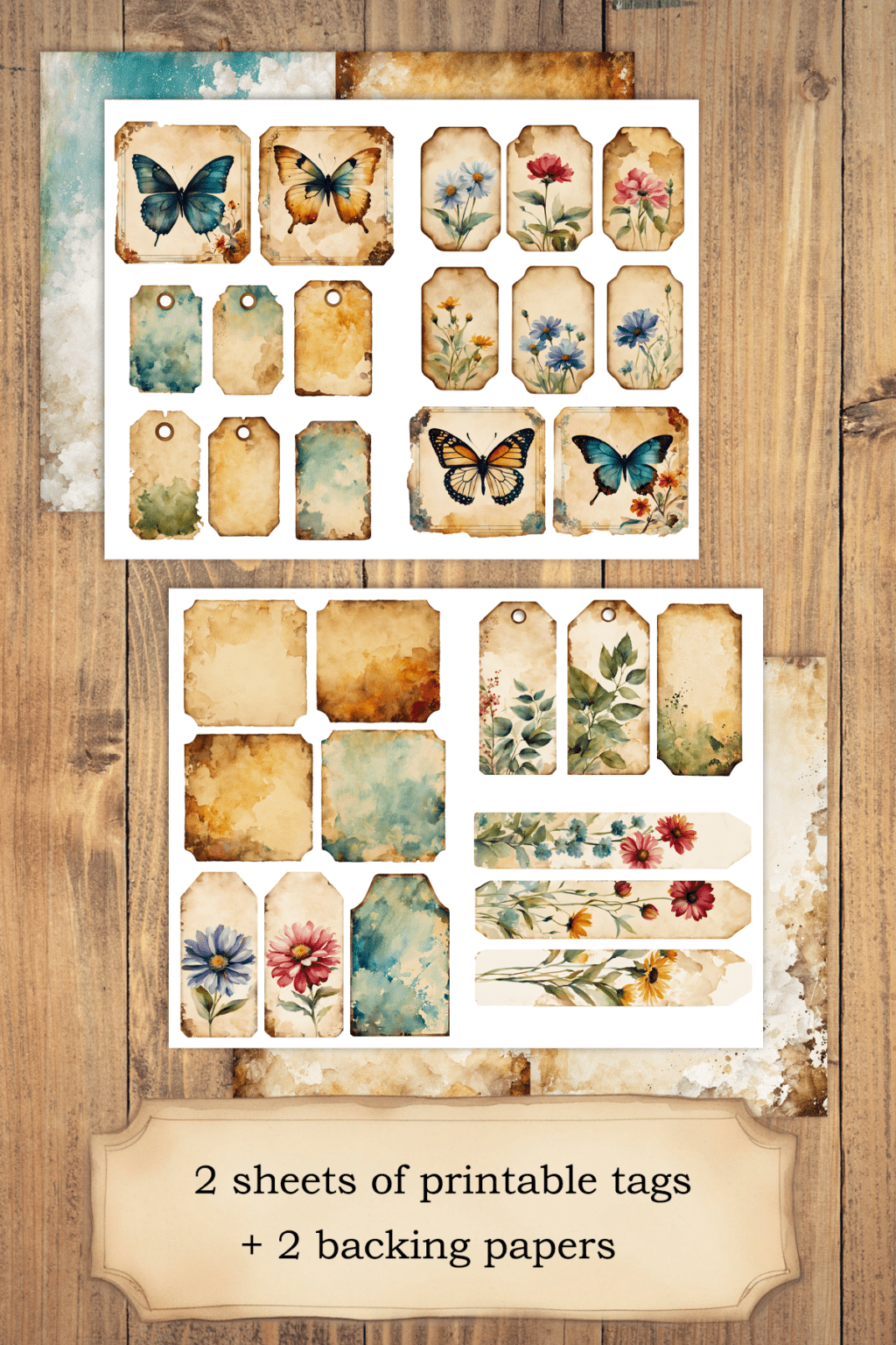 Garden Ephemera - Vintage Style Tags & Scraps (PDF) - Moonlight Memoirs